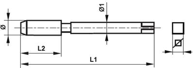 Taraud métrique entrée corrigée ISO 529, Tol. ISO2/6H, 6 x 1,0 N2 HSS