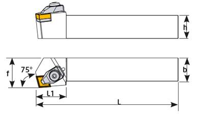 Porte outil de tournage DCKNR 2525 M12 External Turning Holder