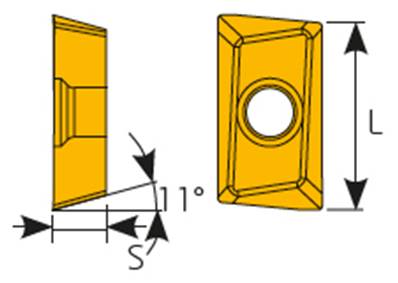 Fraise D32 Z03 M16 APKT 16 Modular End Mill